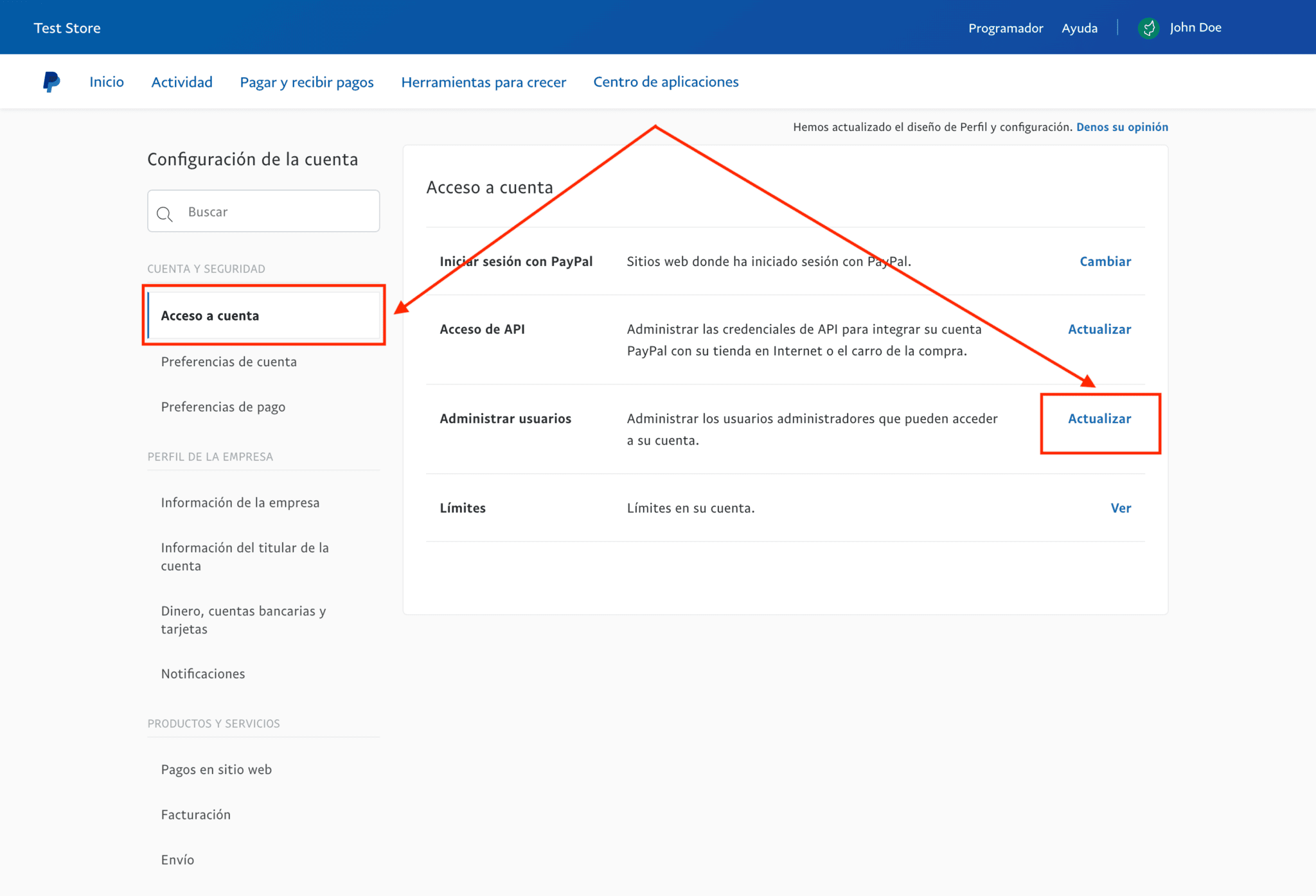 Como crear una cuenta en PayPal y dar acceso a tu desarrollador web ...
